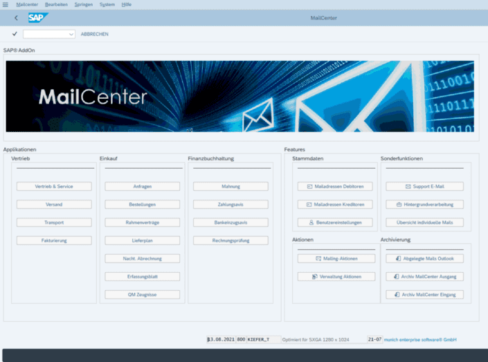 SAP Digital Platform - MailCenter