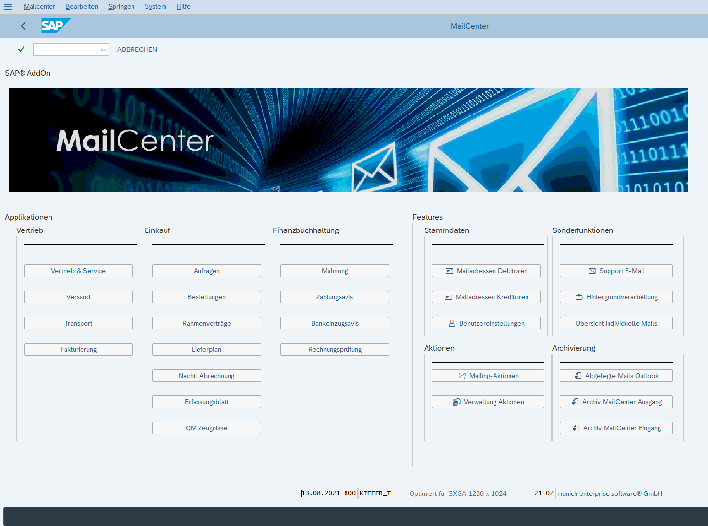 Plataforma digital SAP - MailCenter