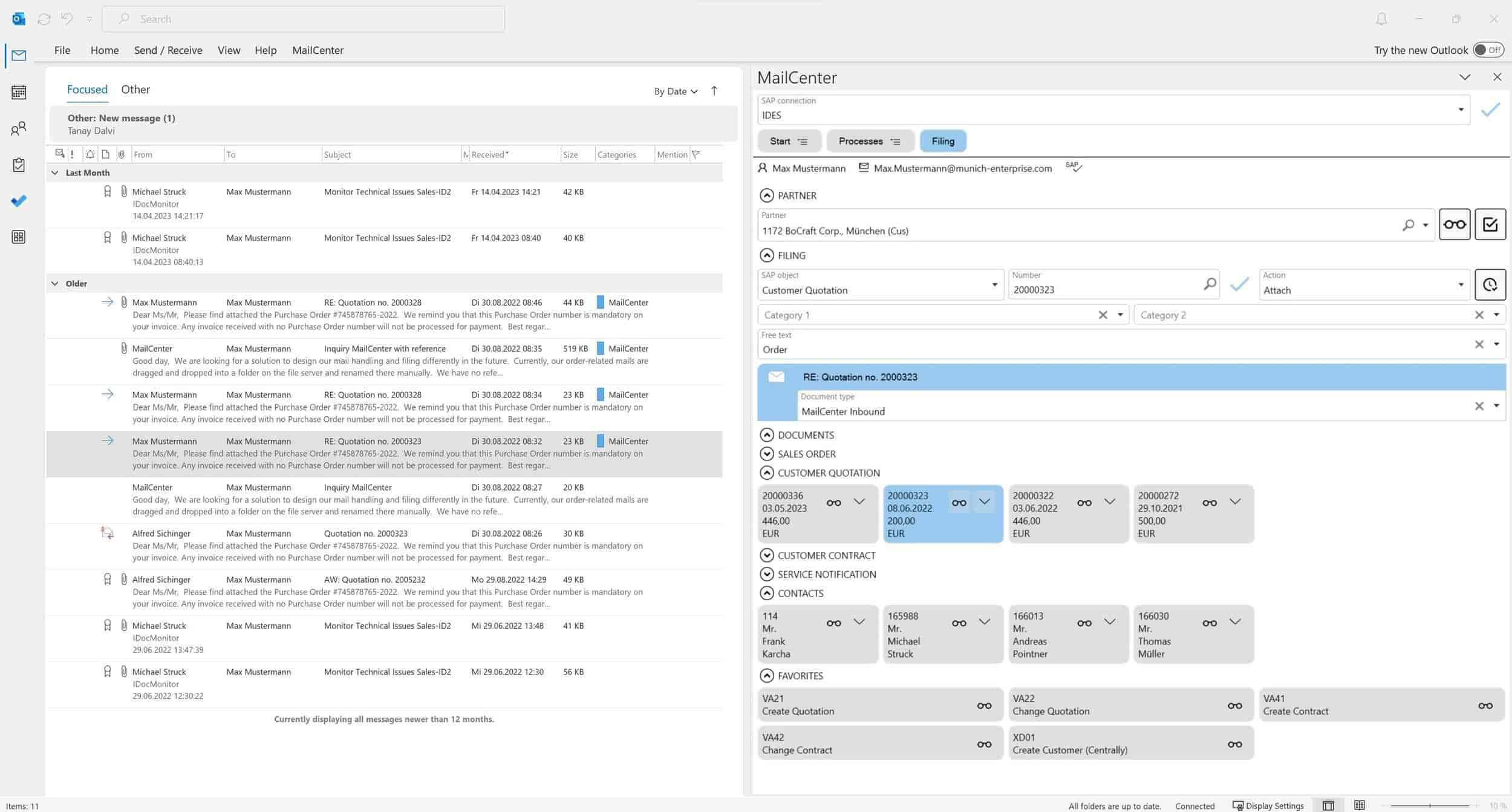 SAP Outlook Integration - TOP ADD-ON SAP ERP and S/4
