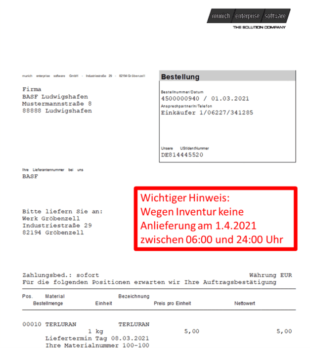 Stamping documents for SAP practice