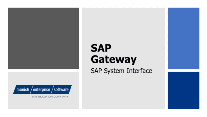 SAP Gateway - La plataforma de comunicación de un vistazo