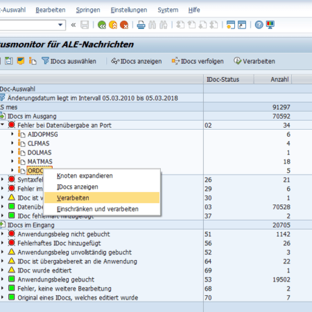 SAP IDoc Status Overview - Output and Input