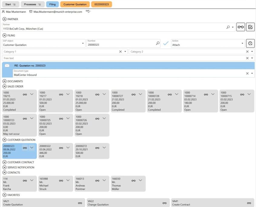 E-mail communication with SAP: Advantages of Outlook integration