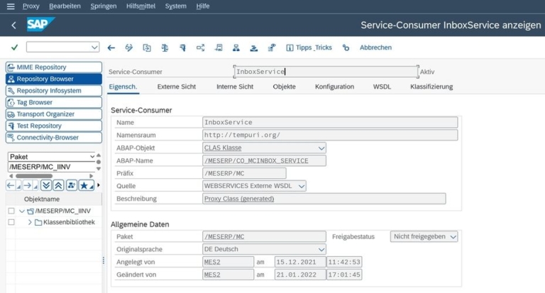 SAP Web Service Connection with SOAMANAGER, SM59 and WSDL